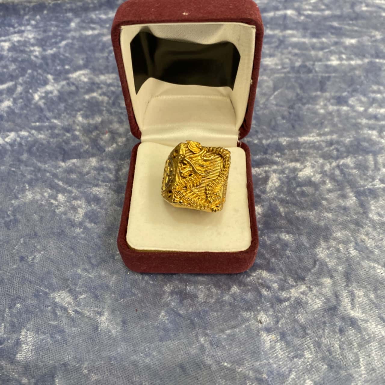 Womens Gold 999 Chinese Dragon Ring