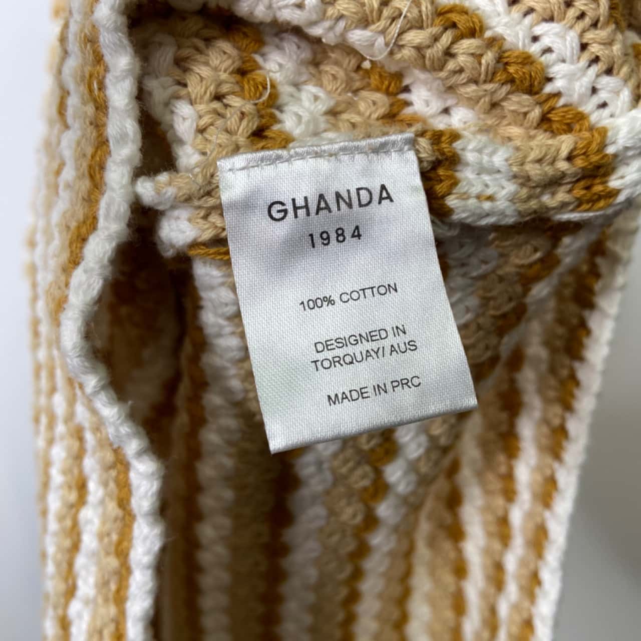 Ghanda Womens Size S Midi Dress / Sleeveless Dress Brown / Striped ...