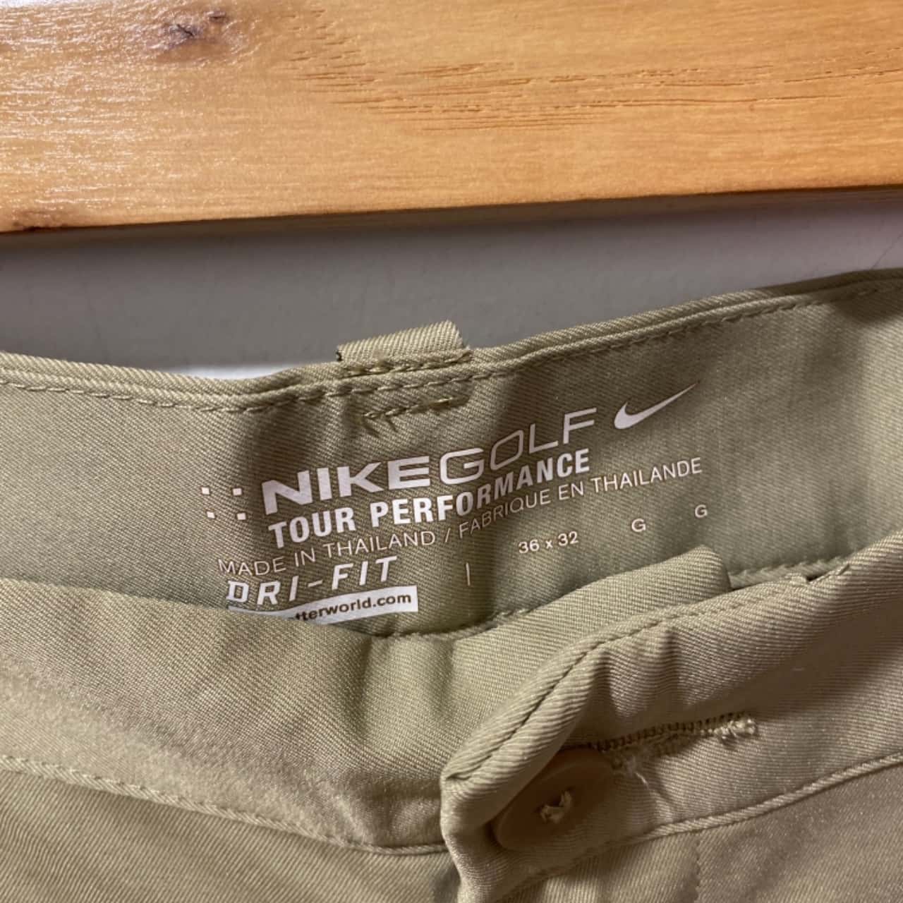 Nike Mens Size 36 Performance Pants Khaki (s)