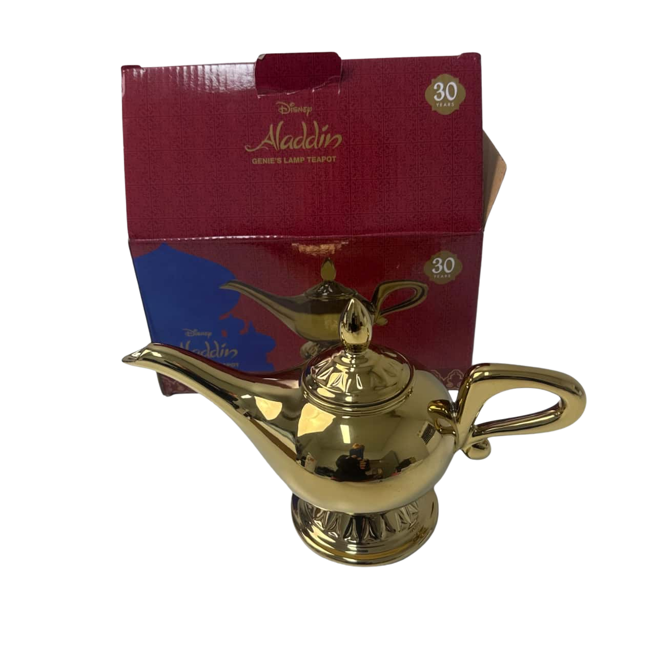 BNIB Disney Aladdin genie lamp gold ceramic teapot