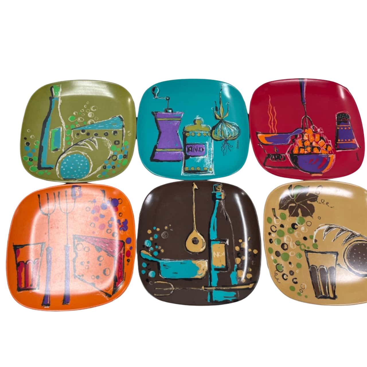 Retro 70’s Bessemer Plates x 6(s)