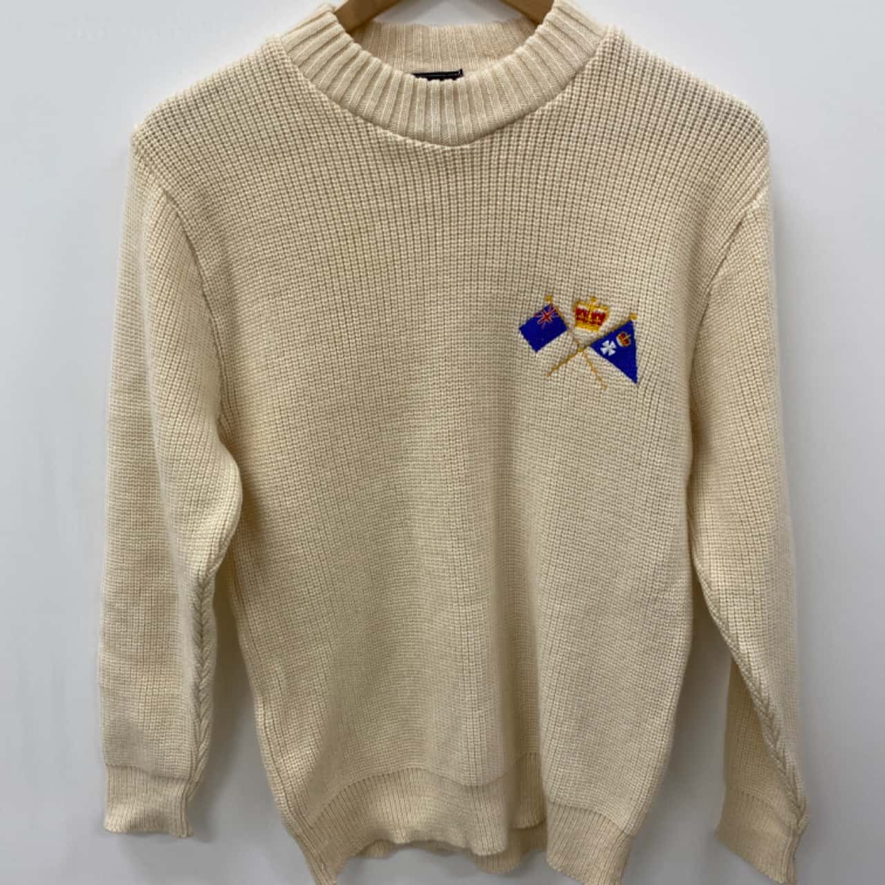 Club knit Unisex Size M Crew Neck Beige (s)