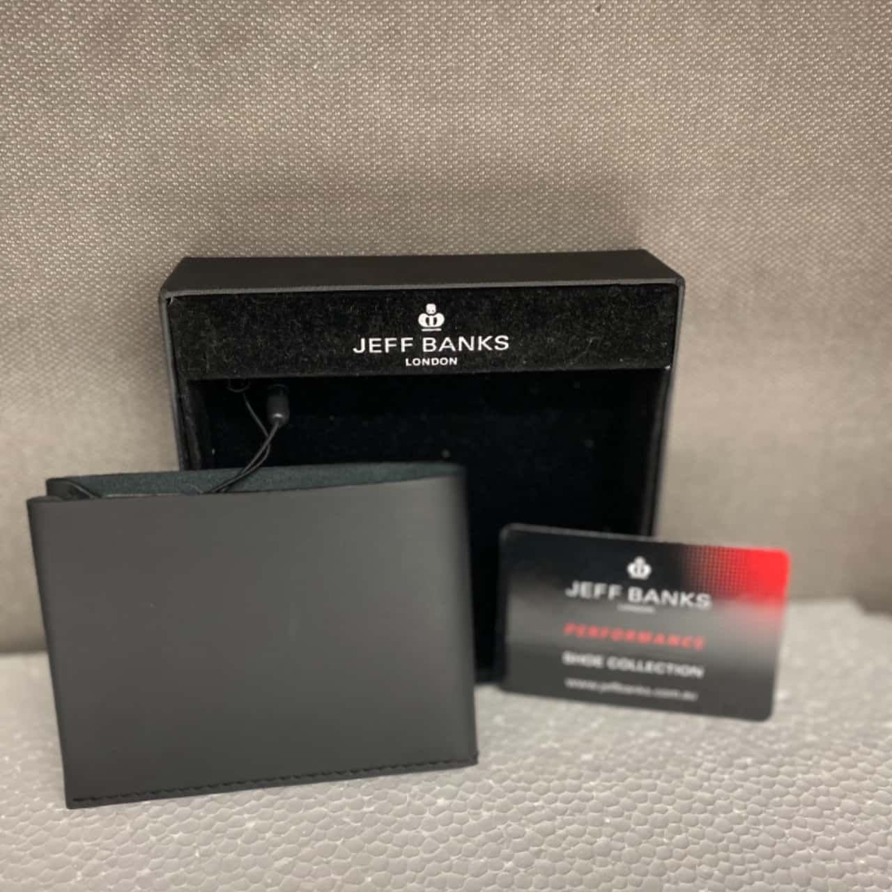 BNWT Jeff Banks London Mens Black Genuine Leather Bi Fold Wallet with ...