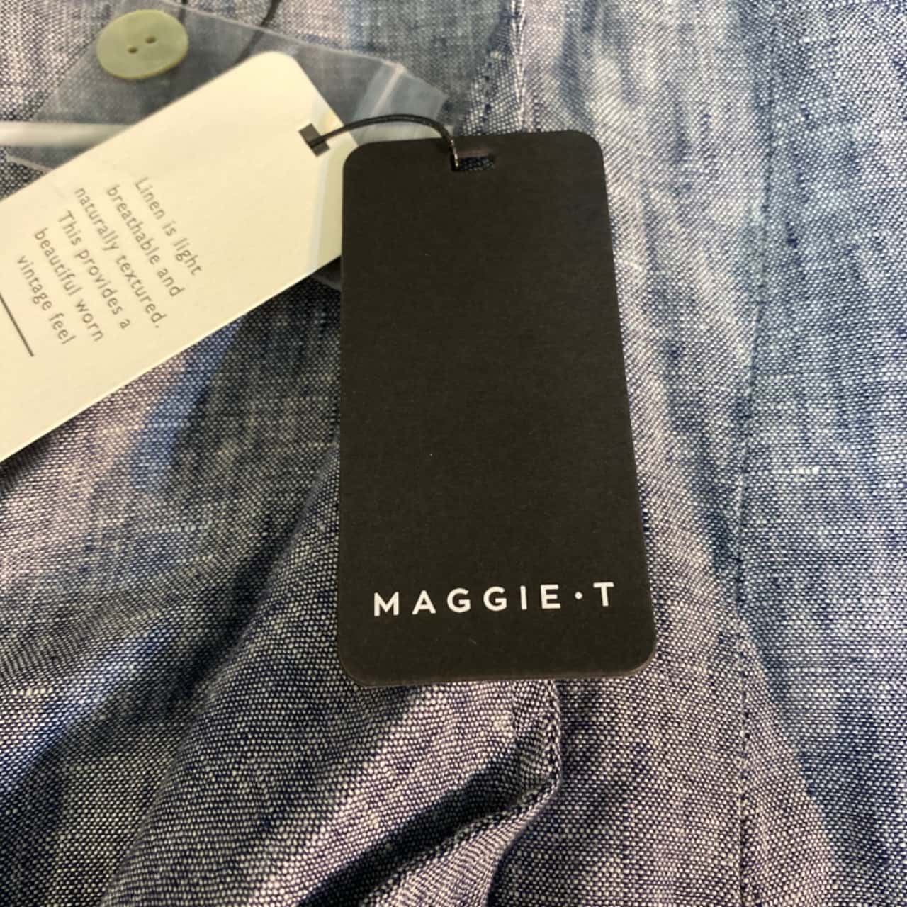 Maggie T Womens Size 14 Open Jacket Blue RRP $89(s)