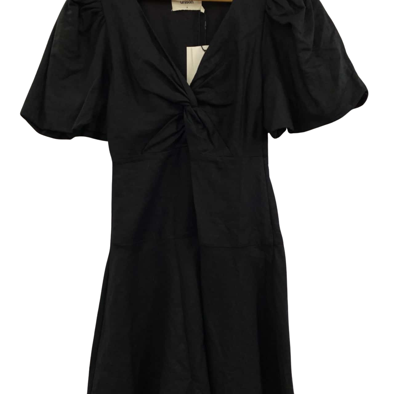 Unison Womens Size 6 Midi Dress Black (s)