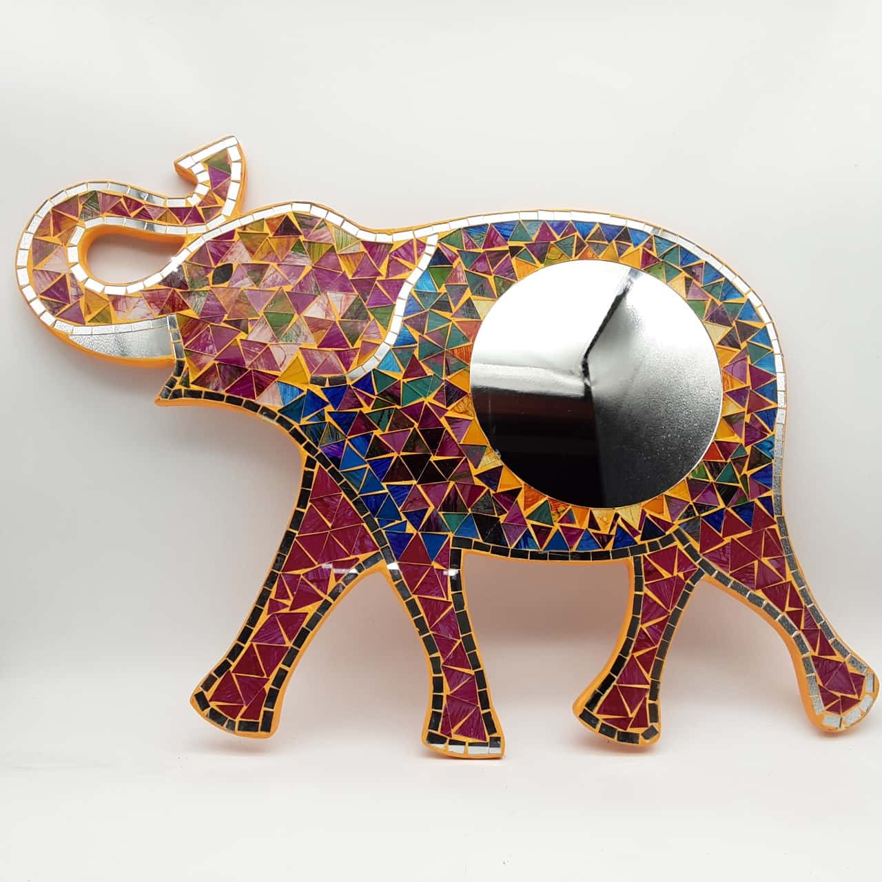 Ishika Mosaic Elephant Mirror, New With Tags
