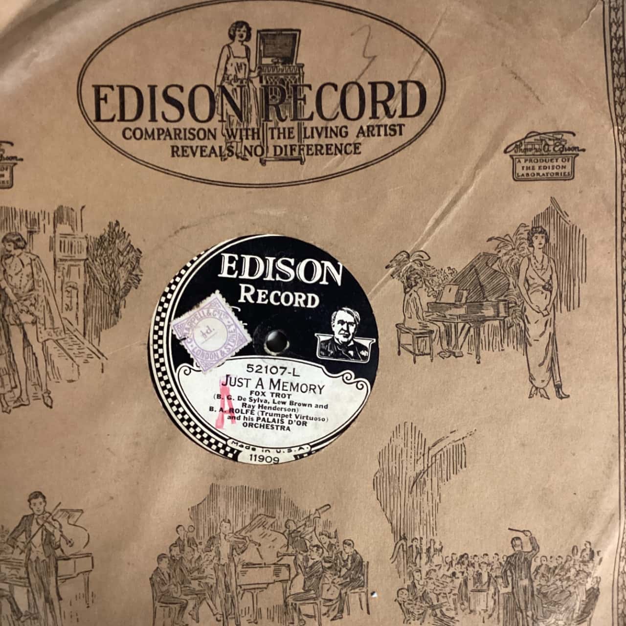 Edison Record Phonograph Record
