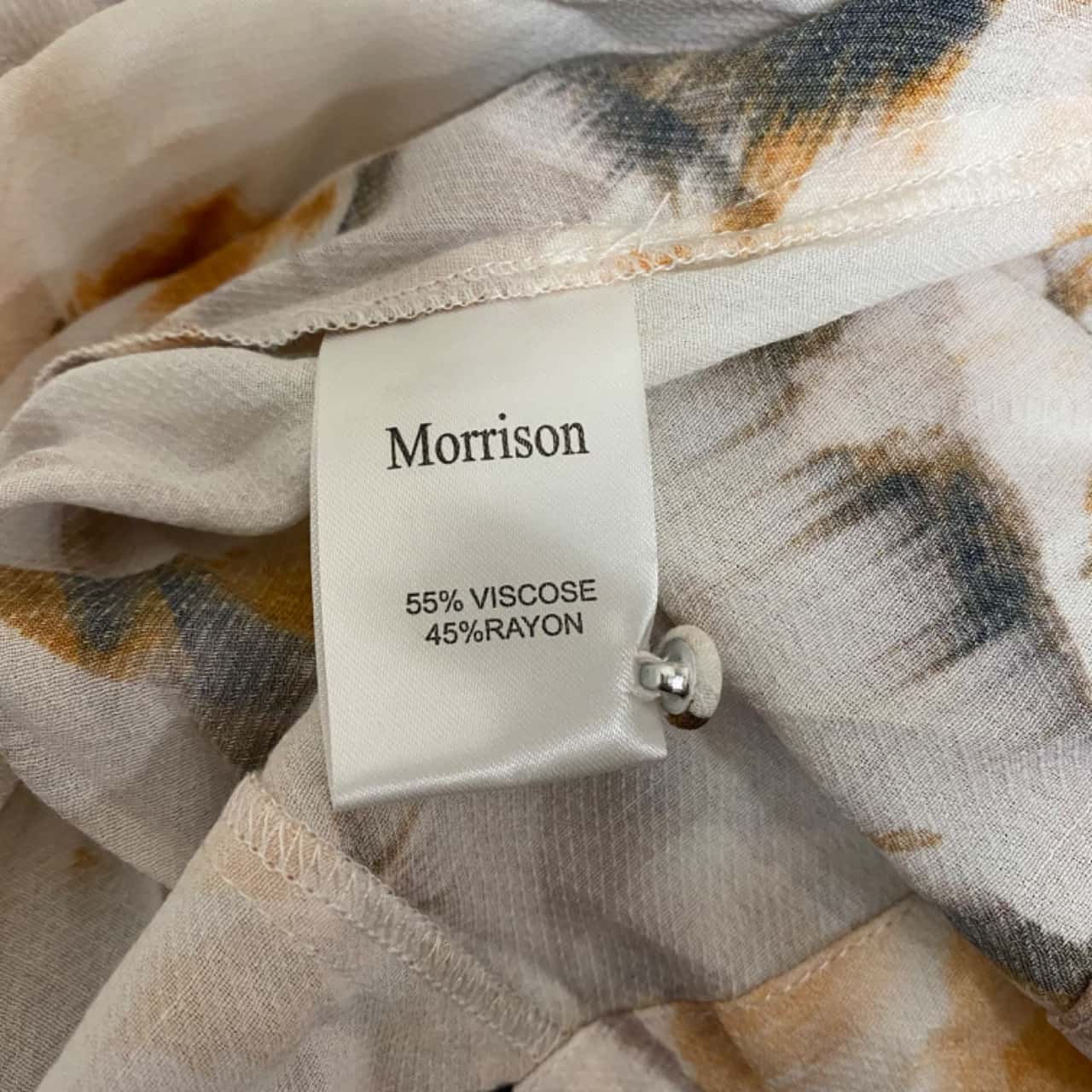 Morrison Womens Size 3 / 4 Midi Dress Pattern / White (s)