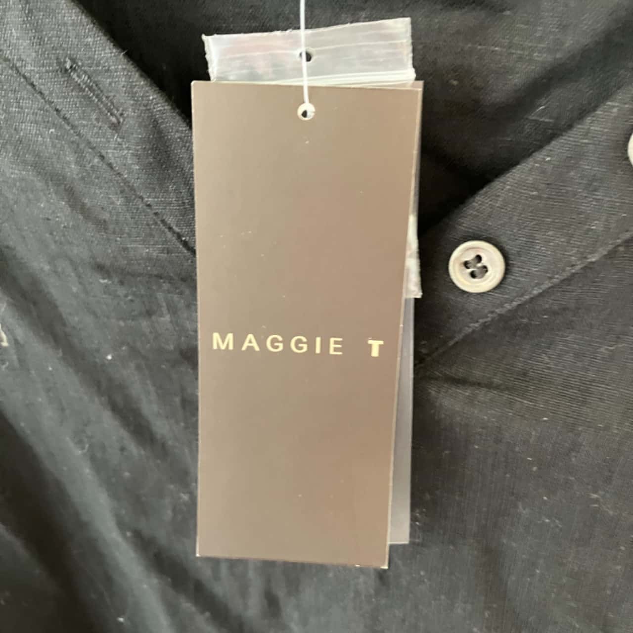 Maggie T Womens Size 18 Short Sleeve Dress Black (s)
