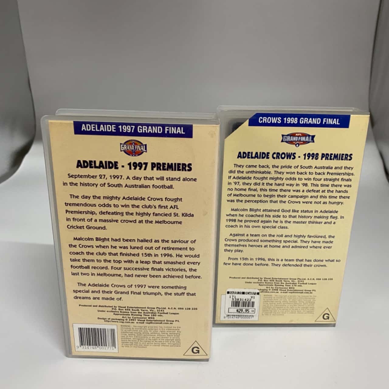 Adelaide Crows 1997 & 1998 Grand Final VHS