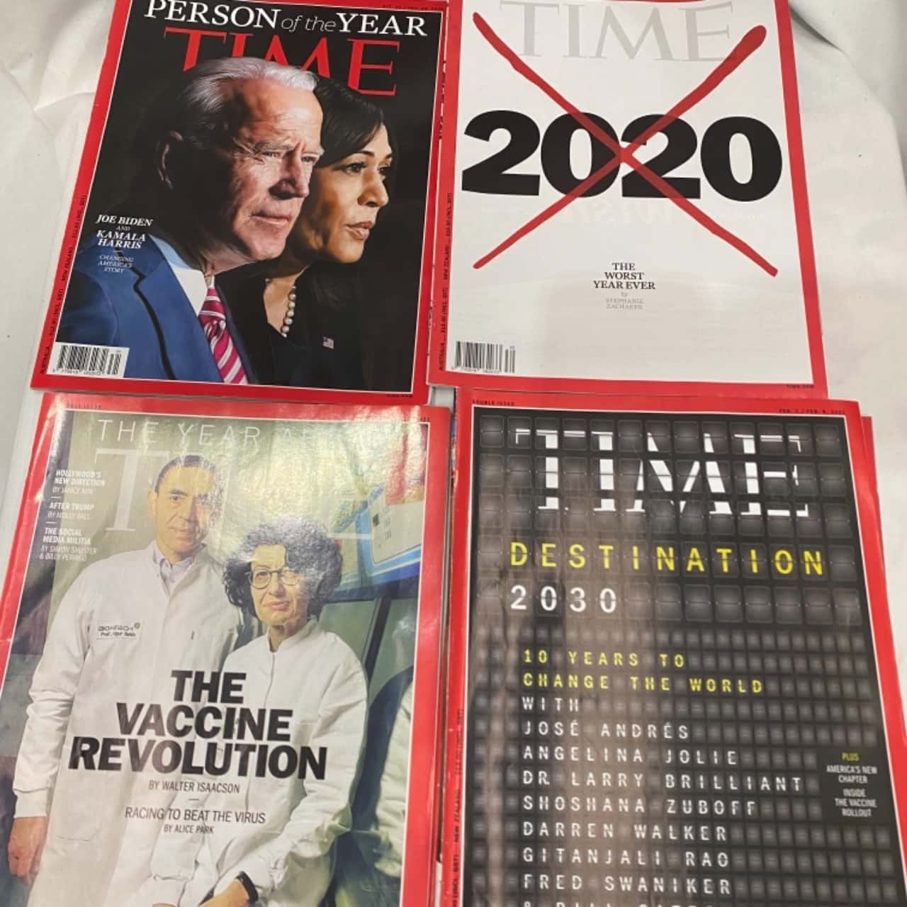 Time Magazine Bundle Dec 2020 and a few 2021 Editions 12 Issues(s)
