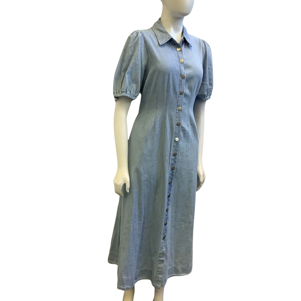 Brand New Decjuba Womens Label Size 14 Sara Button Up Denim Dress Light ...