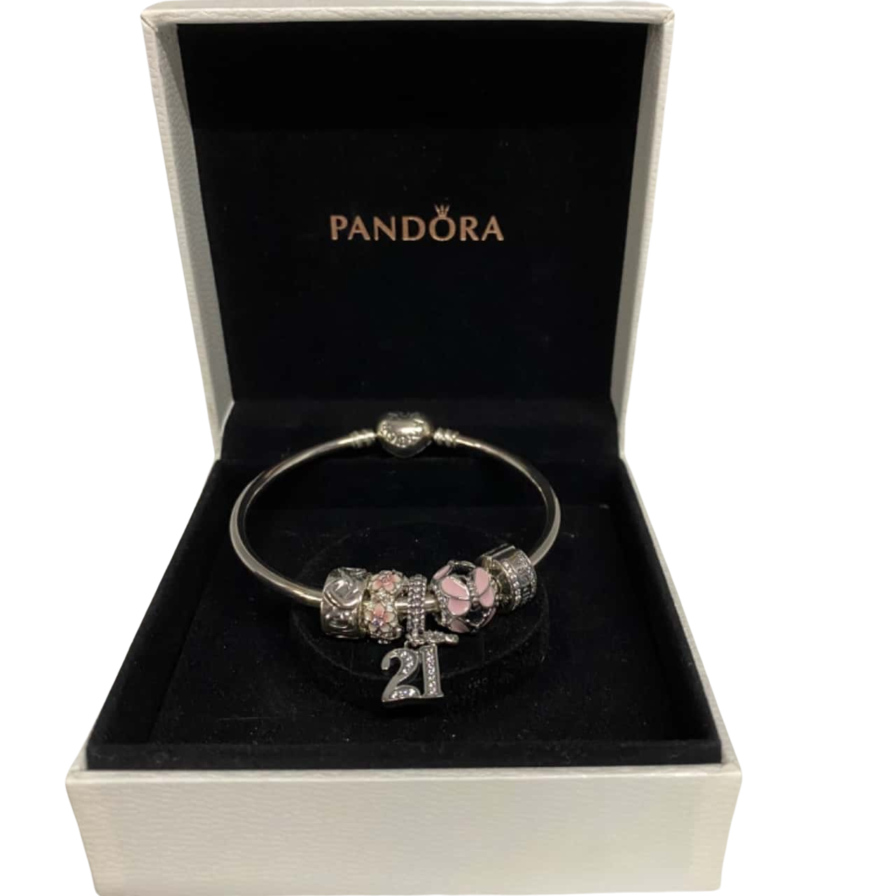 Pandora 925 Bangle & 5 Charms(s)