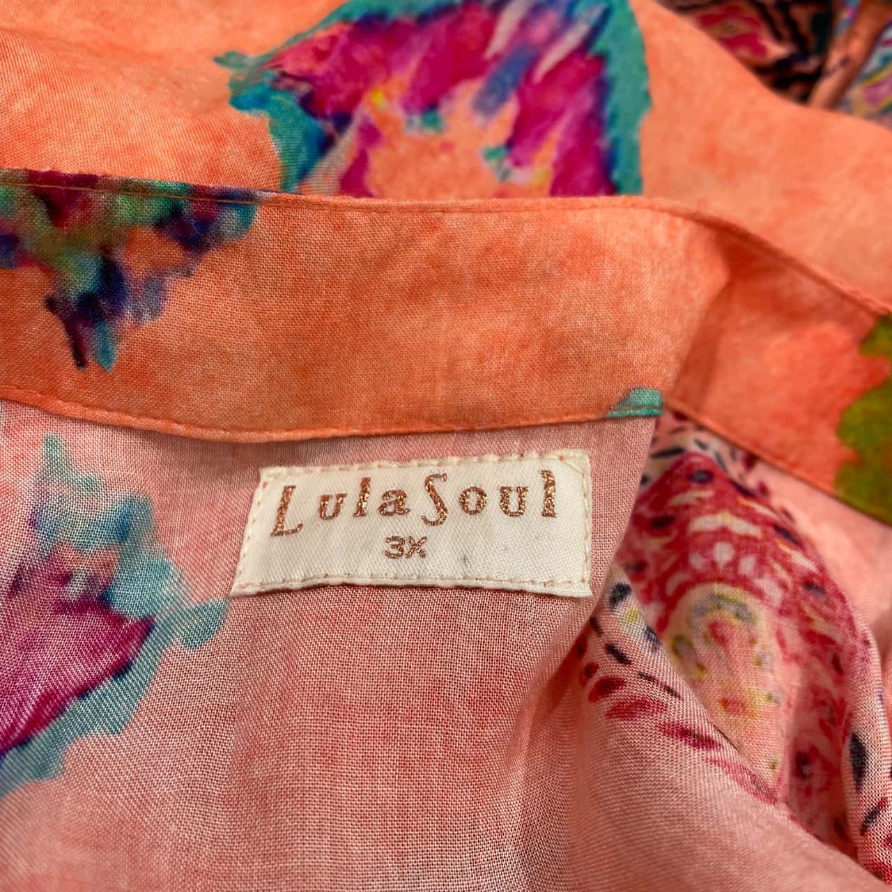 Lula Soul Womens Size 24 Maxi Dress Orange