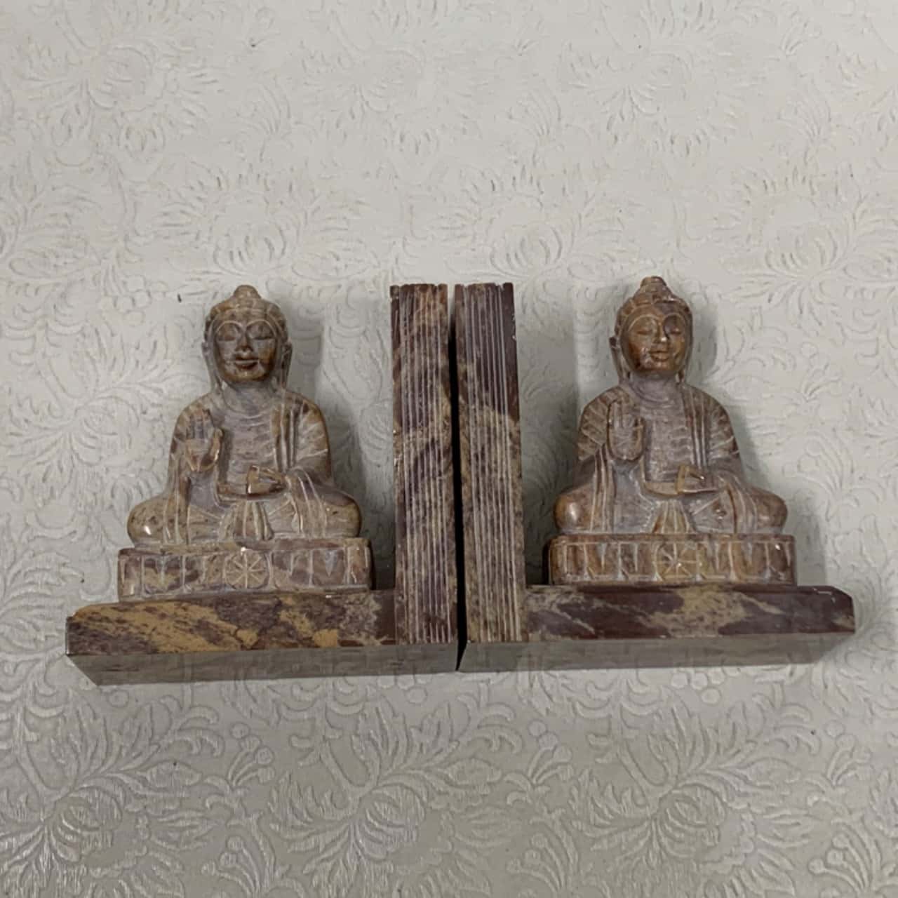 Buddha Bookends: Hand Carved Soapstone (s)