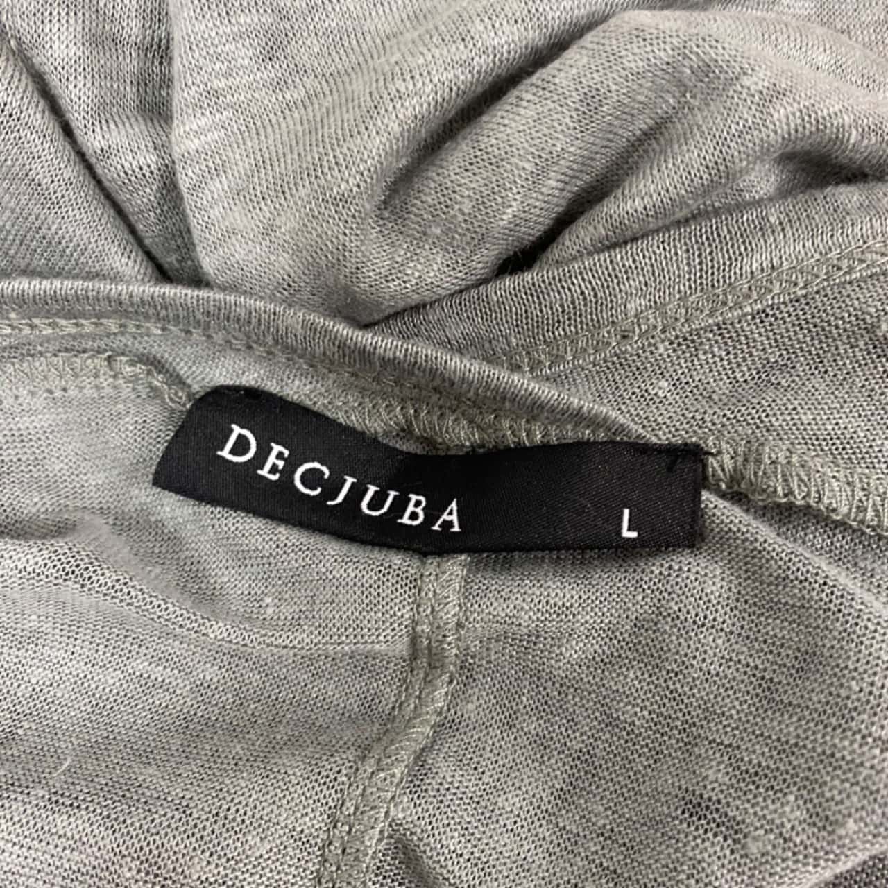 Decjuba Womens Size L Long Sleeve Grey Linen(s)