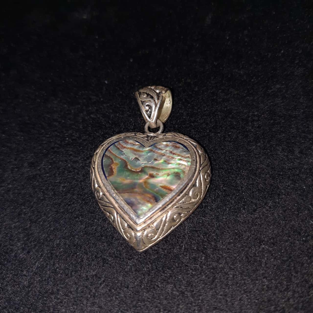 Shell inlay Pendant w/ .925 925 Silver Solid Pendant Women's Jewellery ...