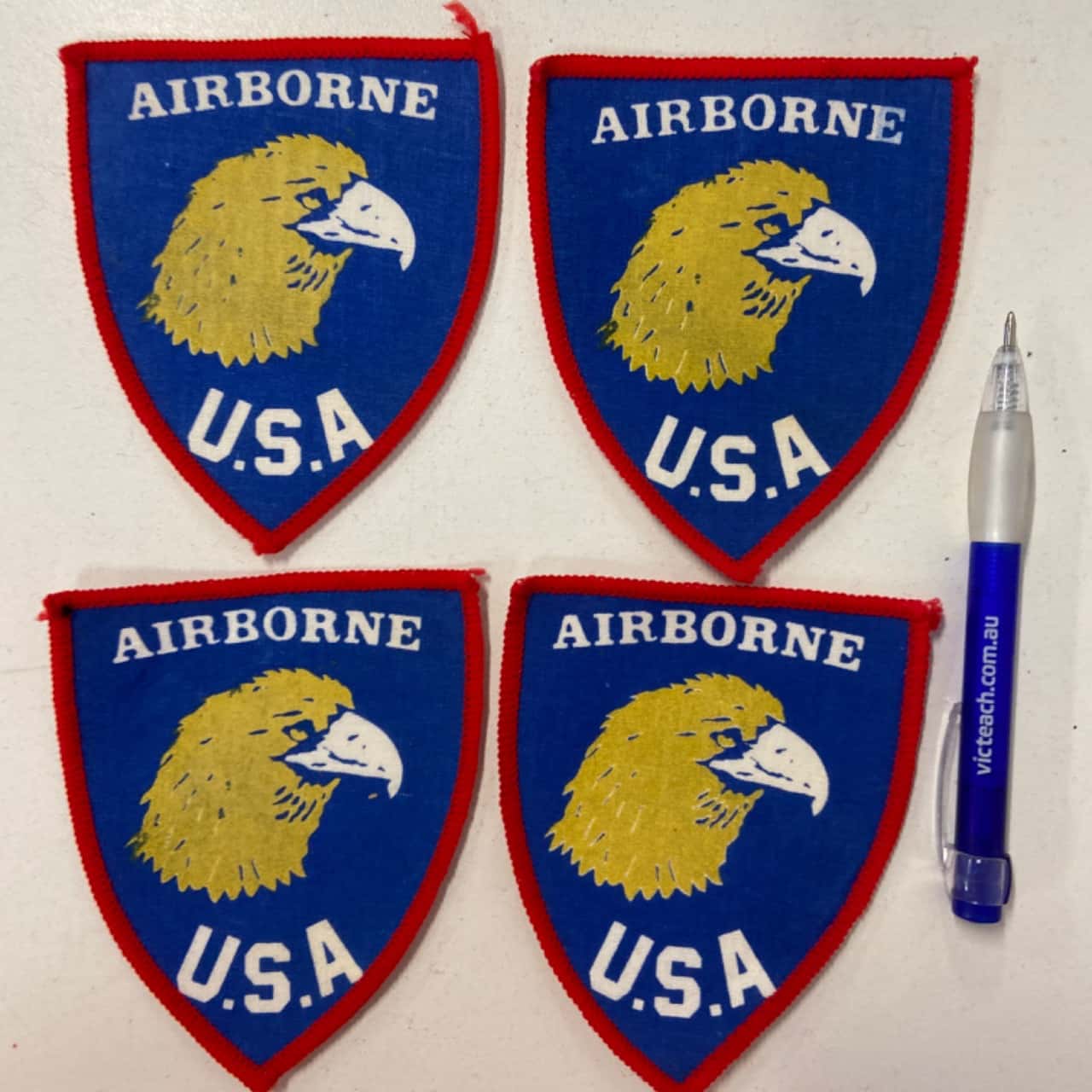 4 cloth patches Airborne U.S.A