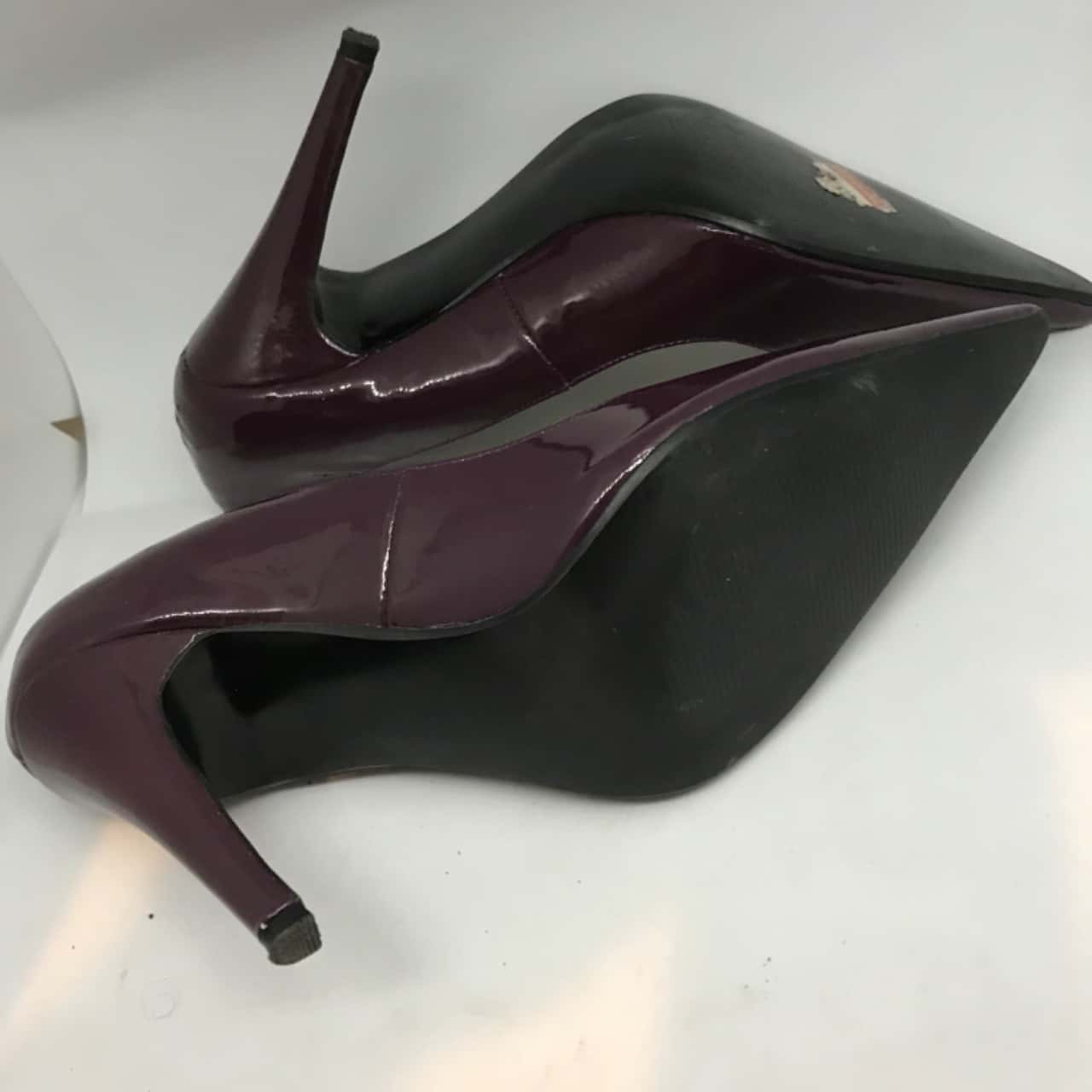 Steve Madden Womens Patent Leather Size 39 Plum Purple Stilettos Made ...