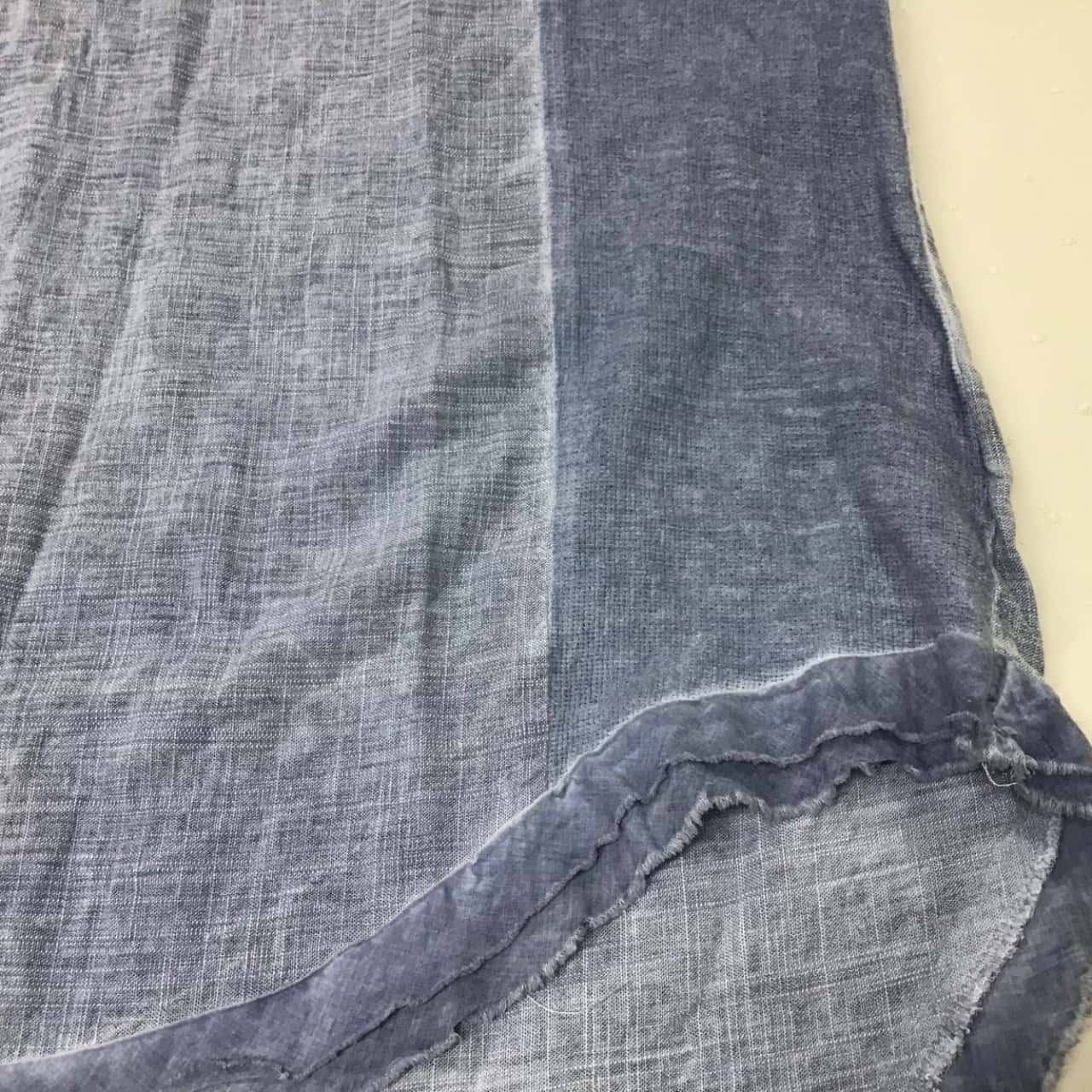 Lilac Designs Womens Size XXL Dusty Blue Linen Blend Short Sleeve V ...