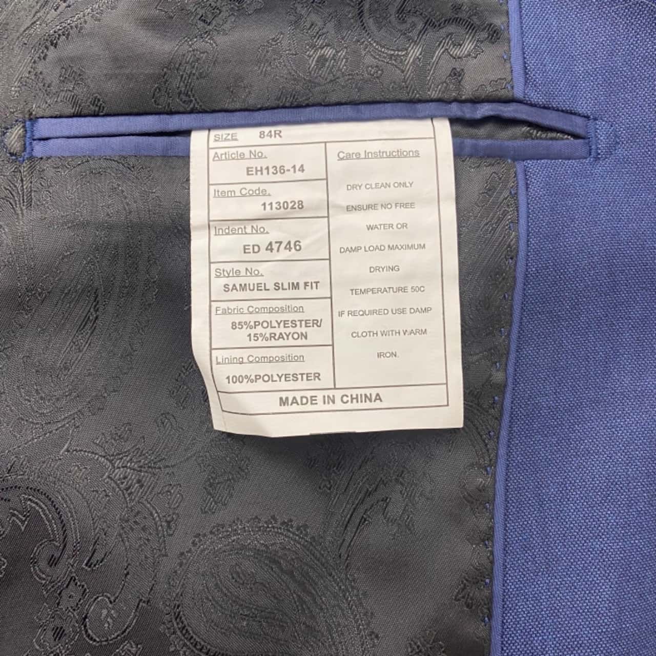 EdHarry Mens Suits Size 84R Blue(s)