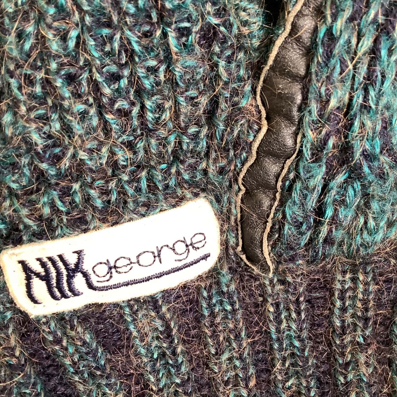 Vintage NIK George Ski Tricots Size L-XL Knit Cardigan Green / Black (s)