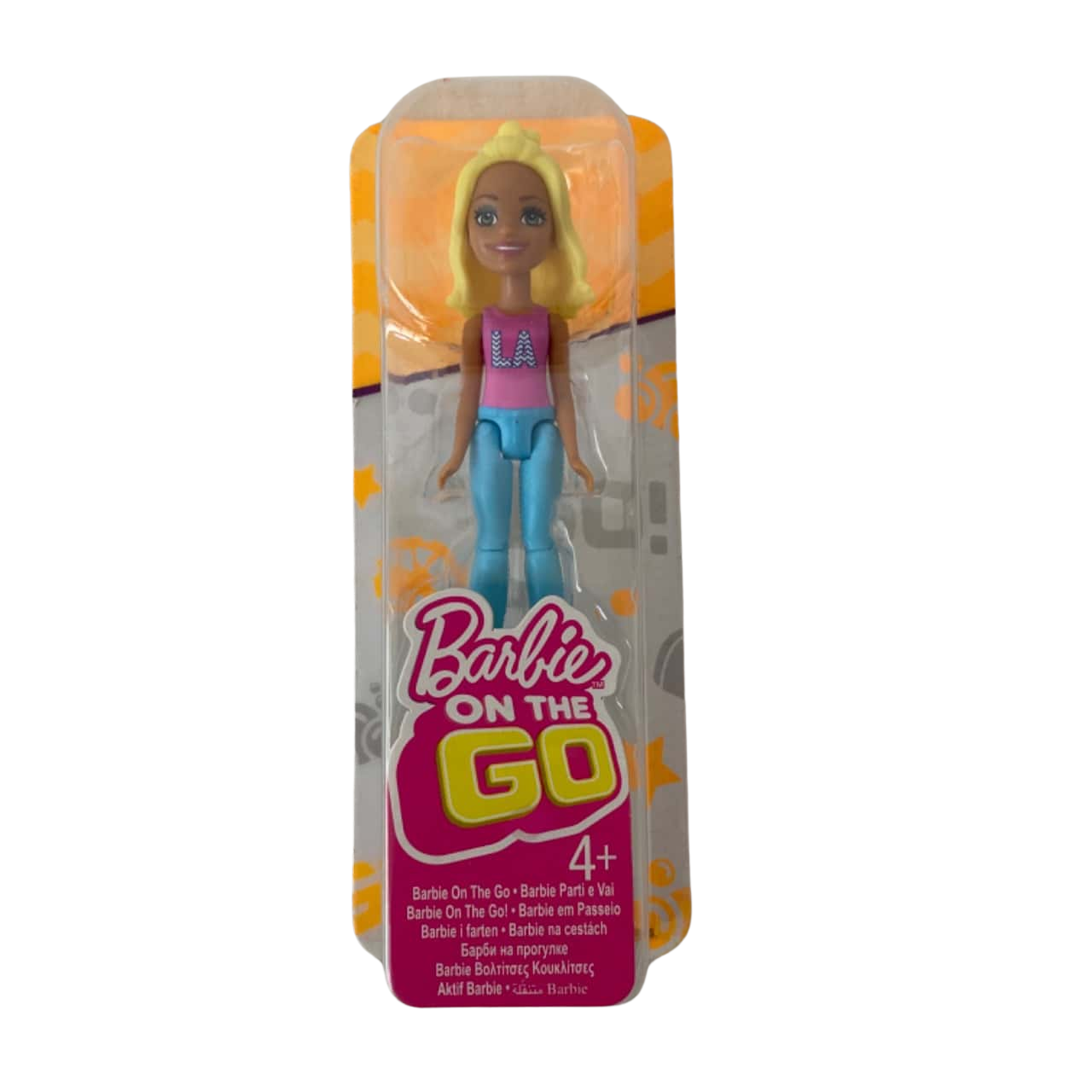 BARBIE On The GO BLONDE Fashion Doll Bobble head MINI 4"