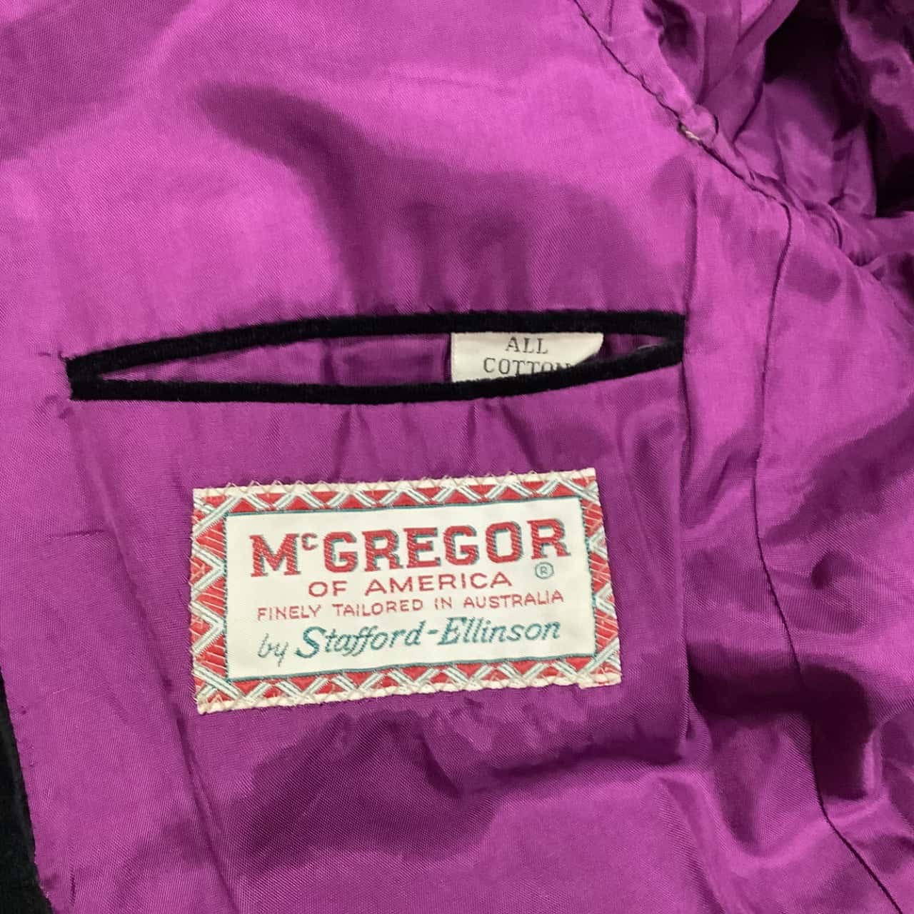 Vintage Mc Gregor of America Black Velvet Jacket.(s)