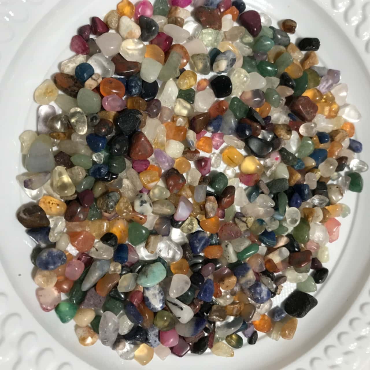 Tumble Stones Small Gemstones 105 Grams Asstd Colours In Plastic Bag S