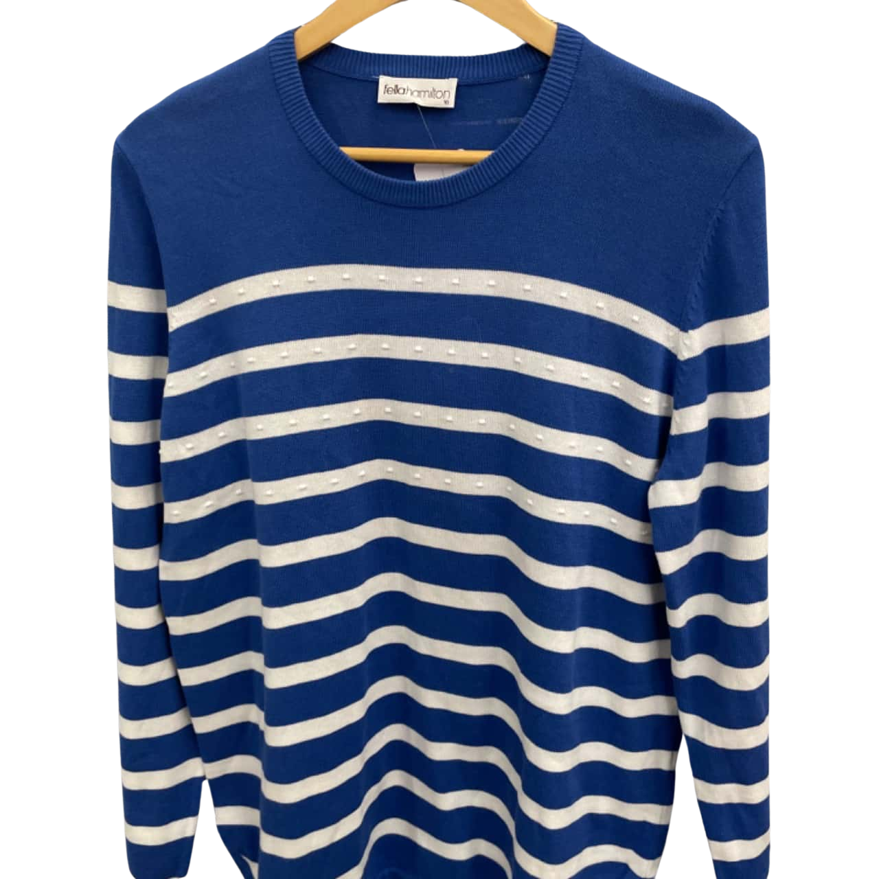 Fella Hamilton Womens jumper blue/ white size:10