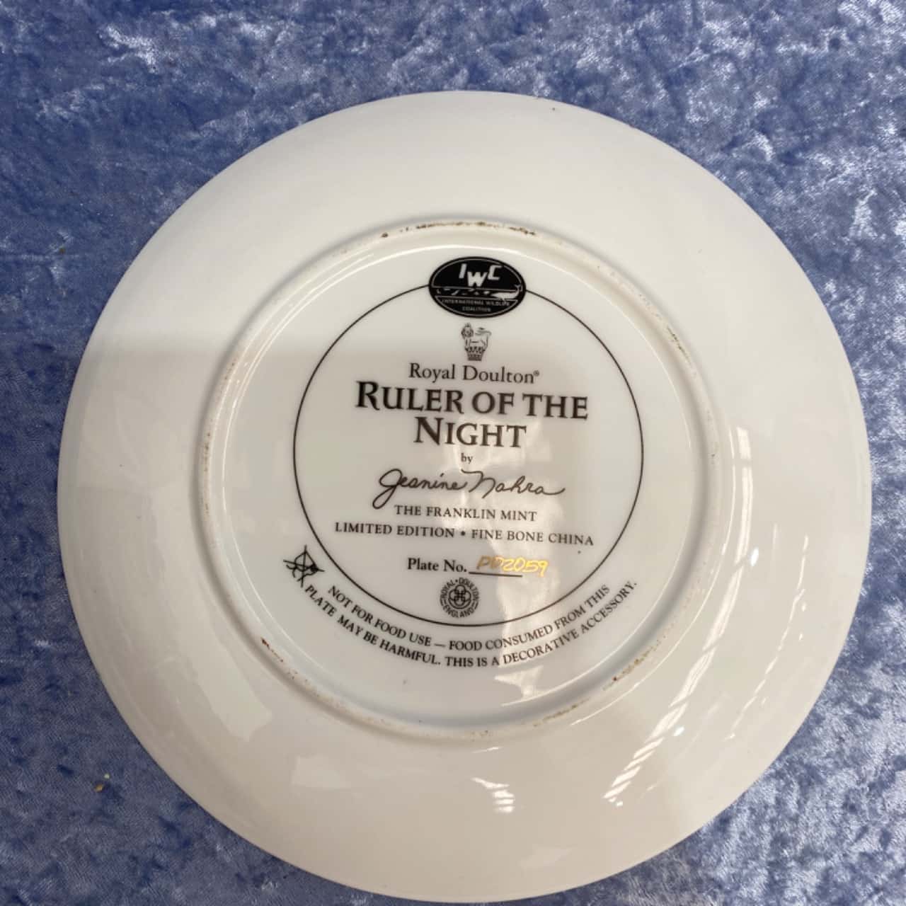 Royal Doulton Ruler of the Night Plate