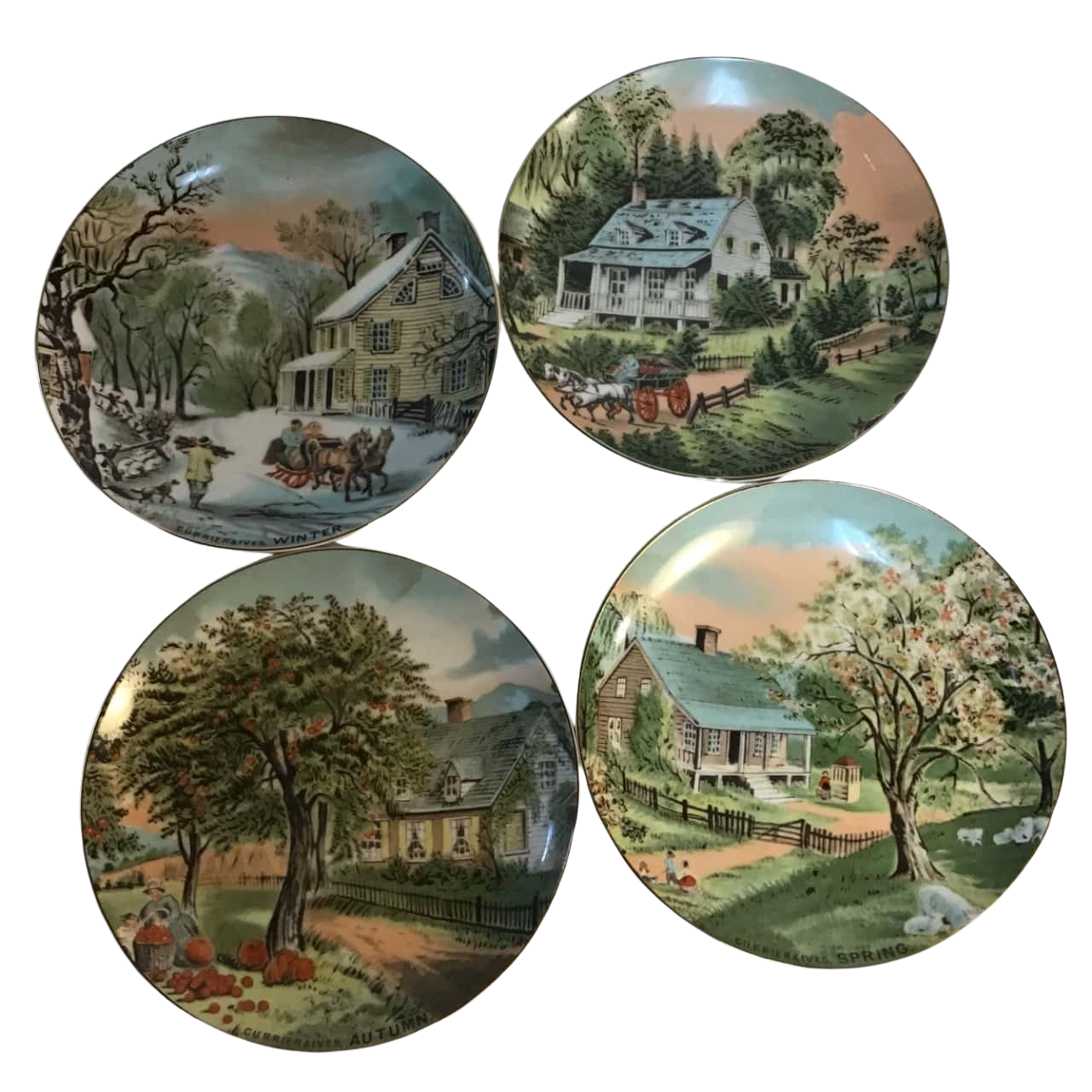“Reduced” Set of 4 Season Vintage Bond International Plates 1986(s)