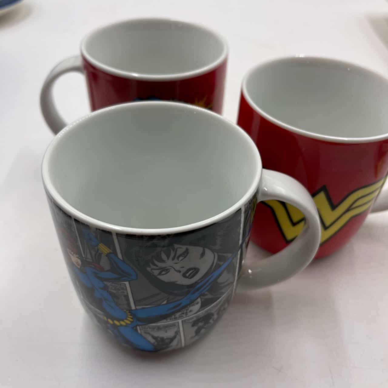 3 Marvel DC Comics Mugs Cups Wonder Woman and Black Widow(s)