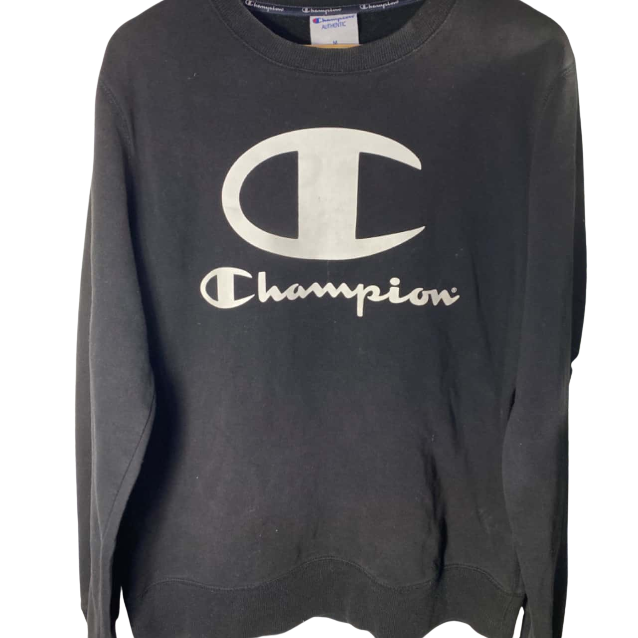 Champion Mens Size M Crew Neck Jumper Black (s)