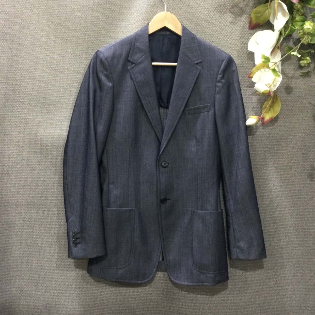 P.M. Womens Blazer, Size 46R, Grey (s)