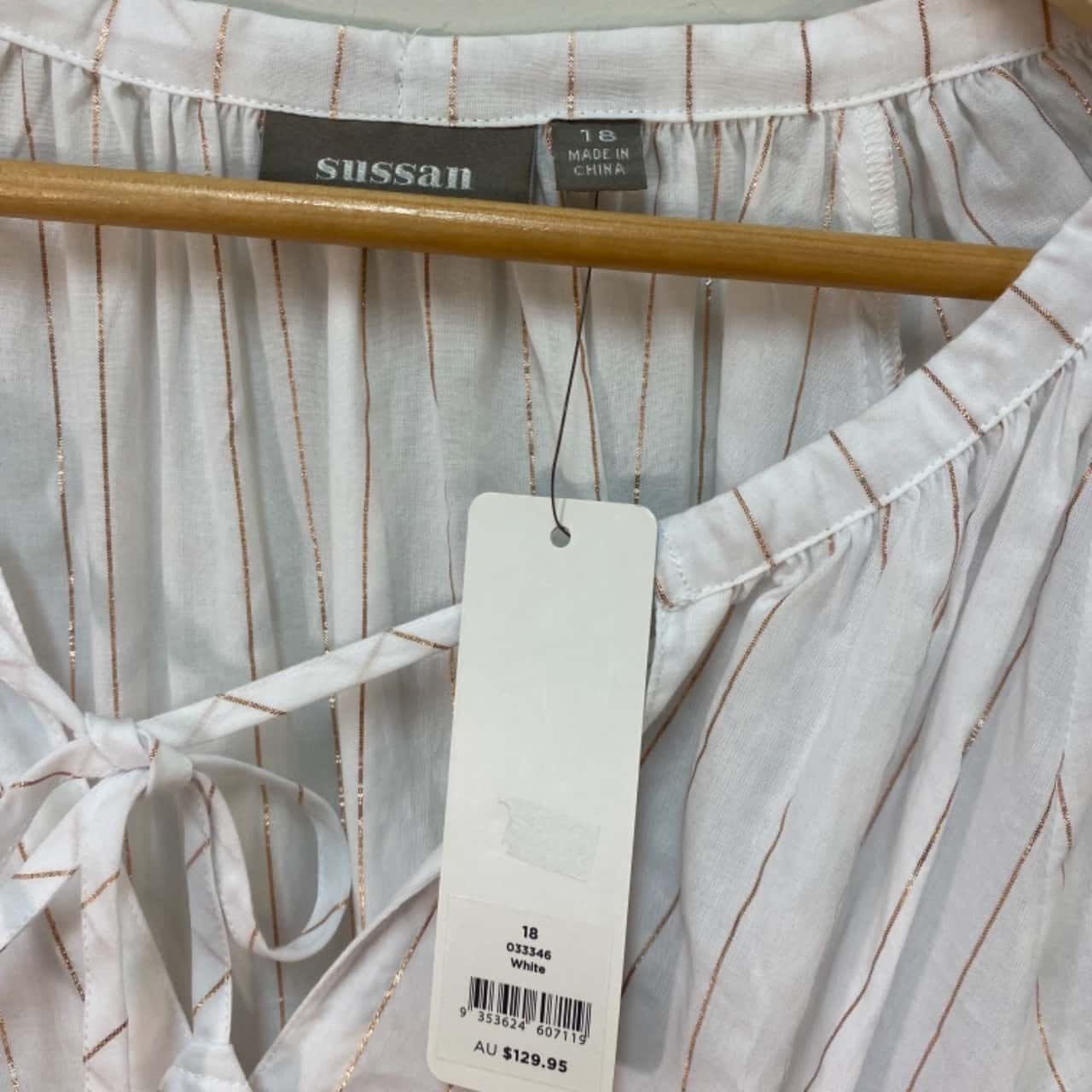 [Brand New] Sussan Womens Size 18 Striped White Dress