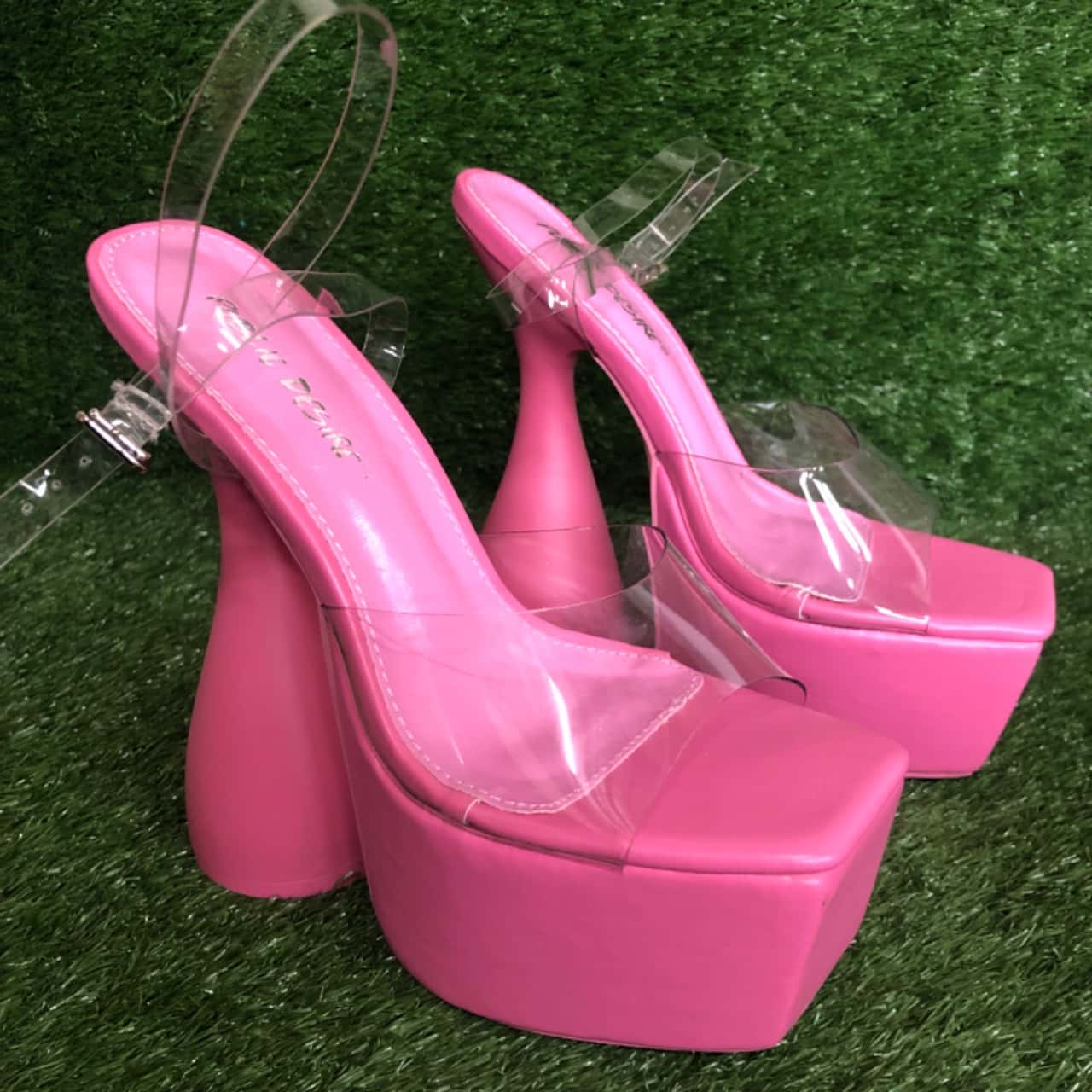 Public Desire Baby Pink Platforms Size 5 US(s)