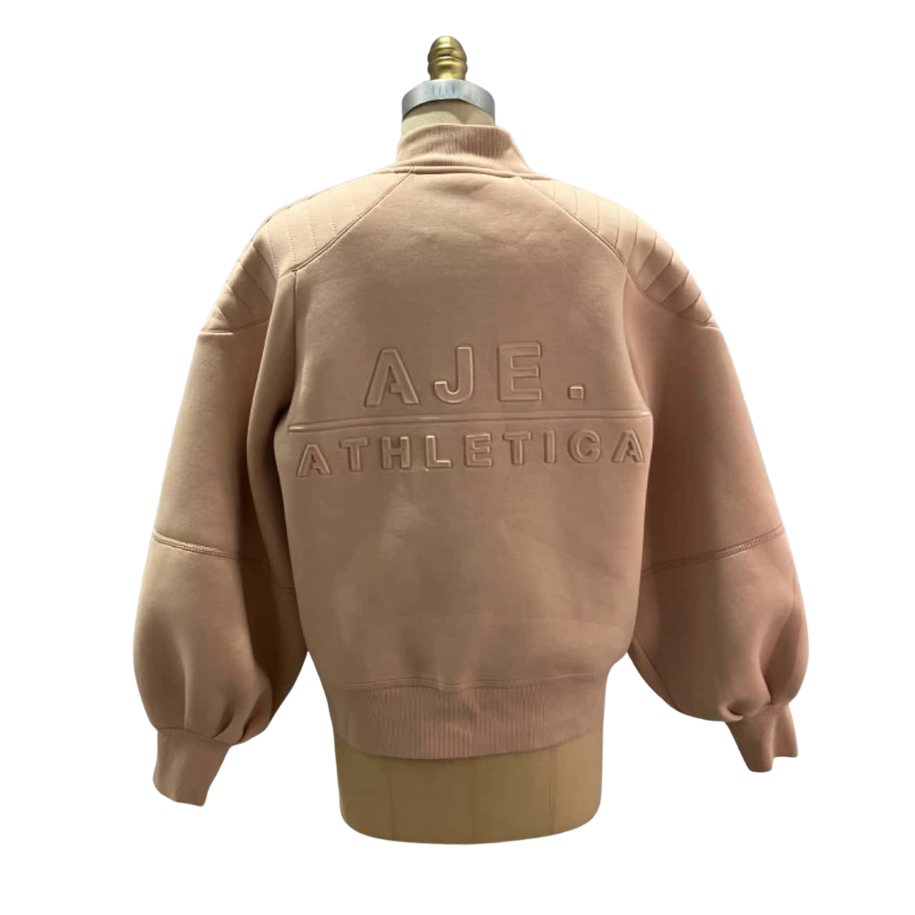 Aje. Athletica Women's Size 10 Spacer Knit Bomber Jacket Pink(s)