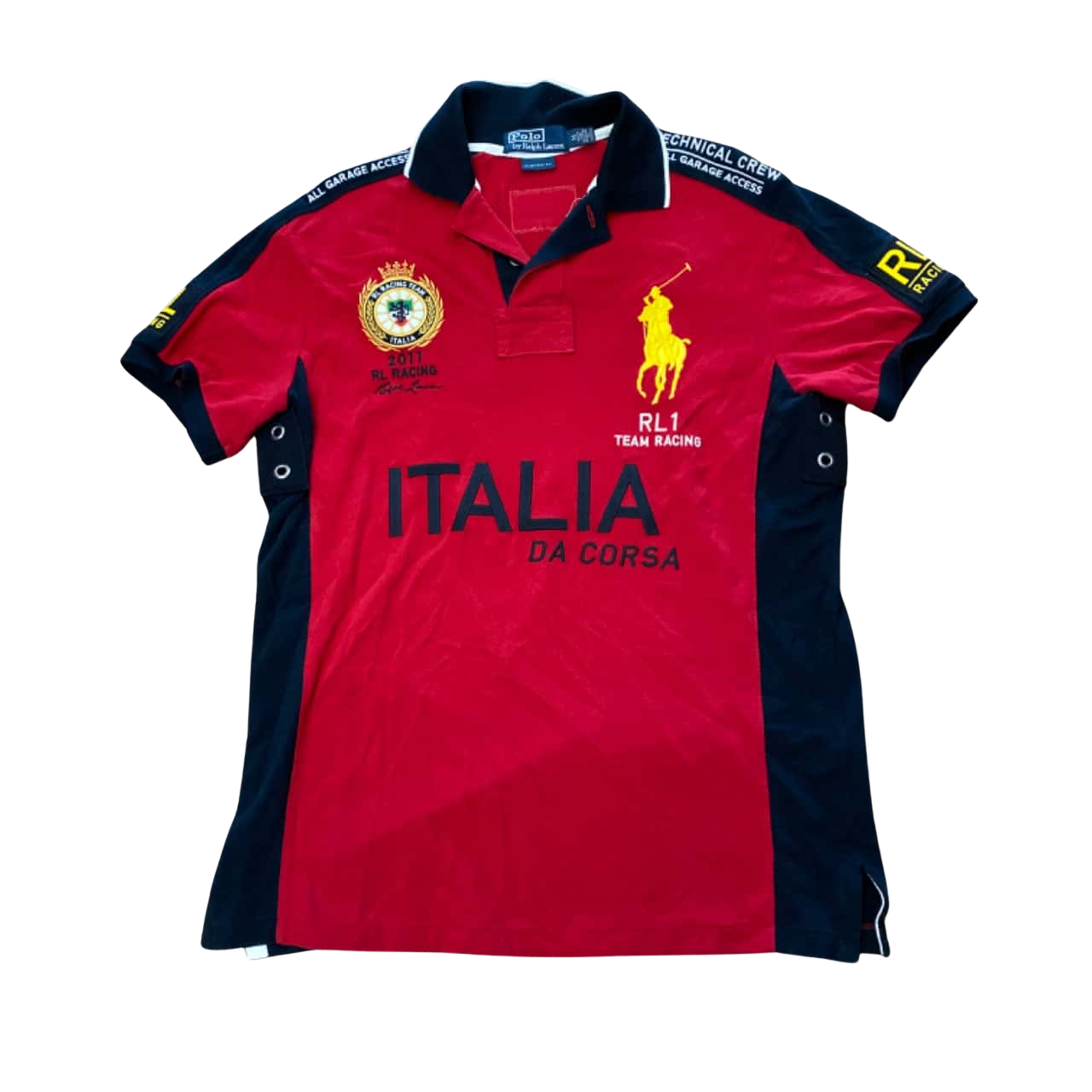 Polo Ralph Lauren RL Racing Team Italia 2011 Size M Polos Red