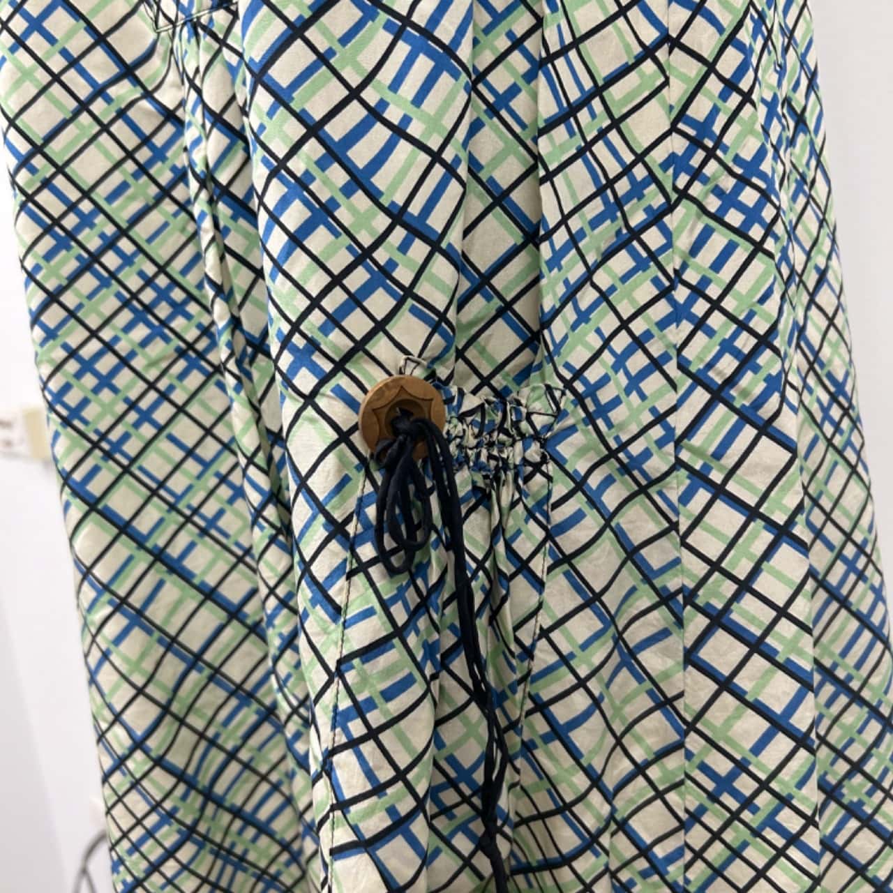 Collette Size M Blue & Green Silk Dress