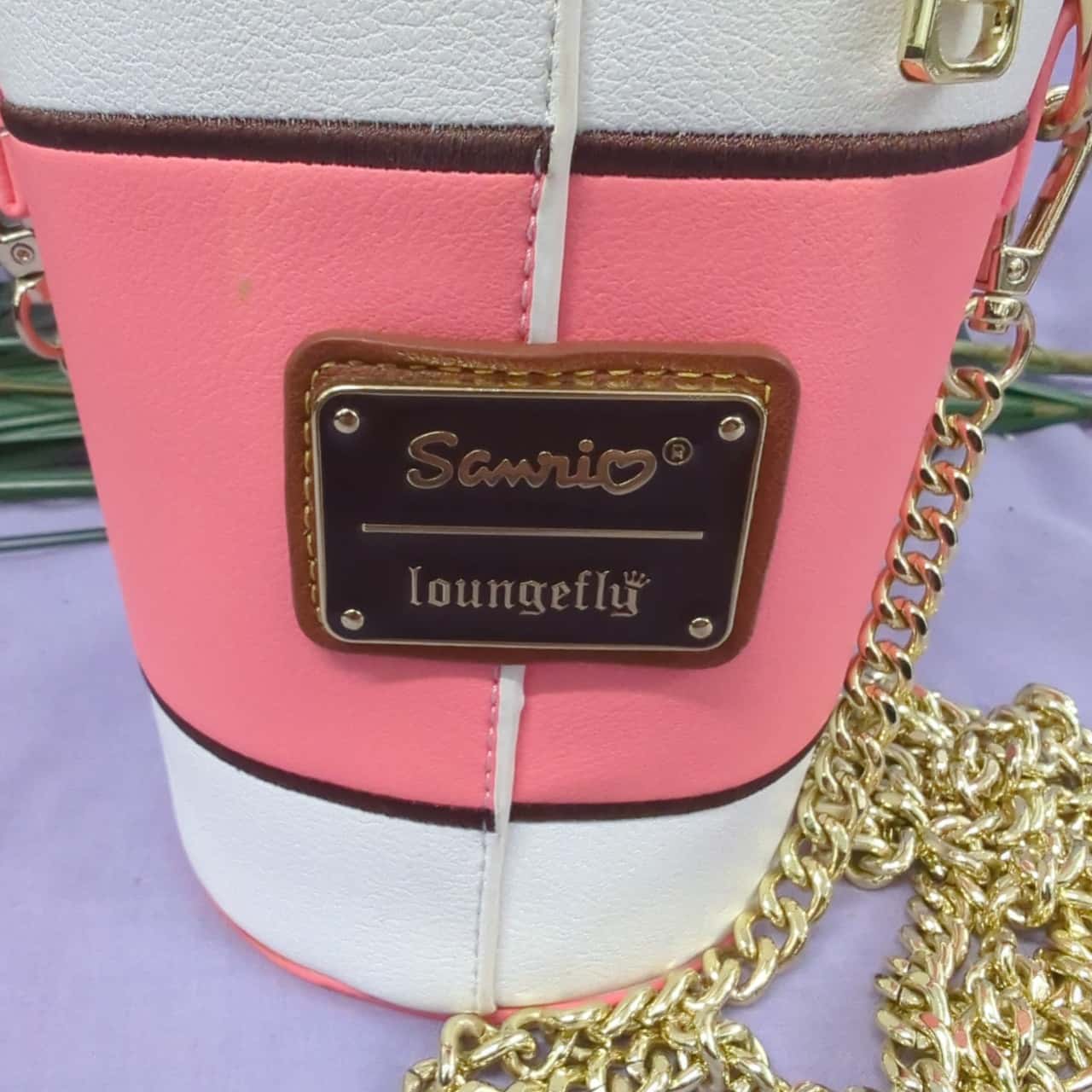 Loungefly Sanrio Hello Kitty Pumpkin Spice Pink Bow Ears Cup Crossbody(s)