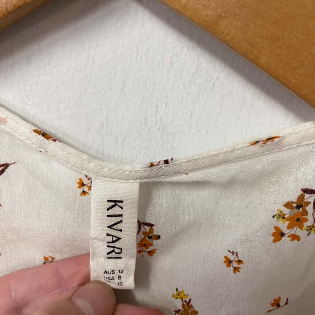 Kivari Womens Size 12 Short Sleeve Floral / White (s)