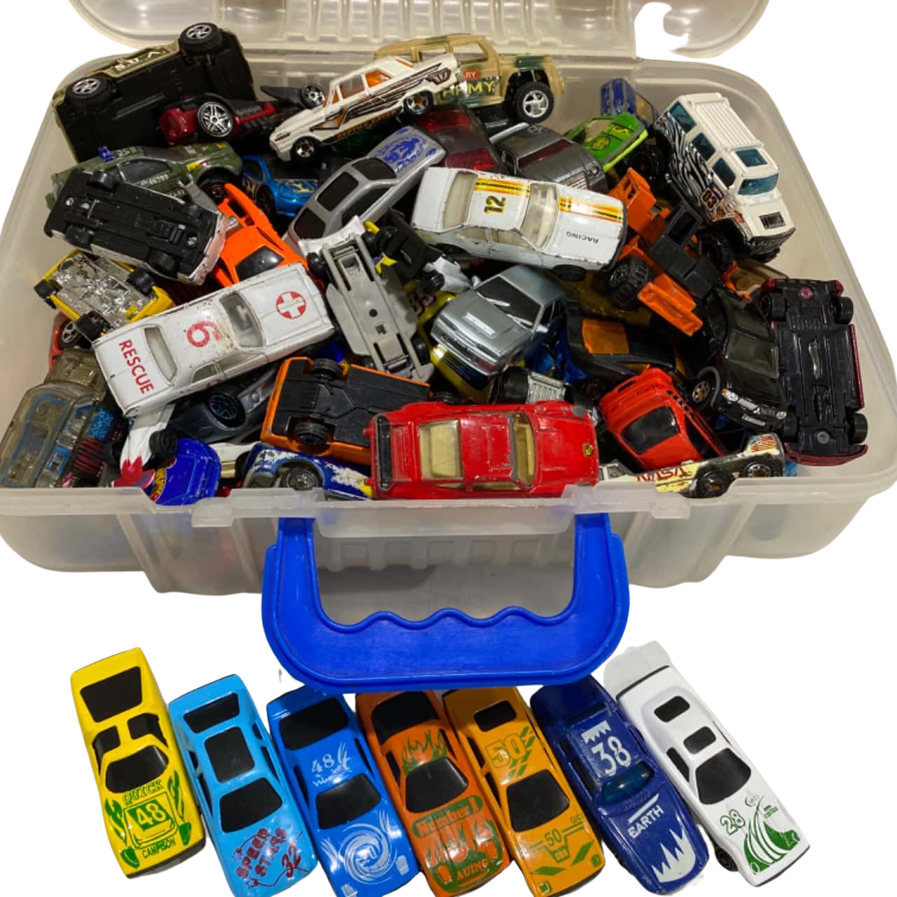 Assorted toy cars