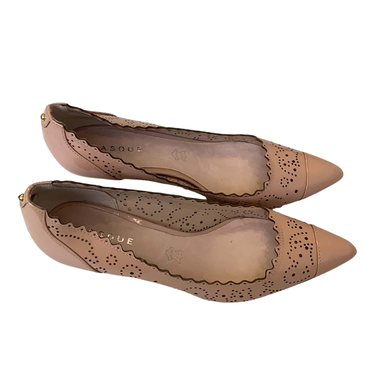 Basque Womens Size EU 38 Leather Heel Shoes Nude(s)