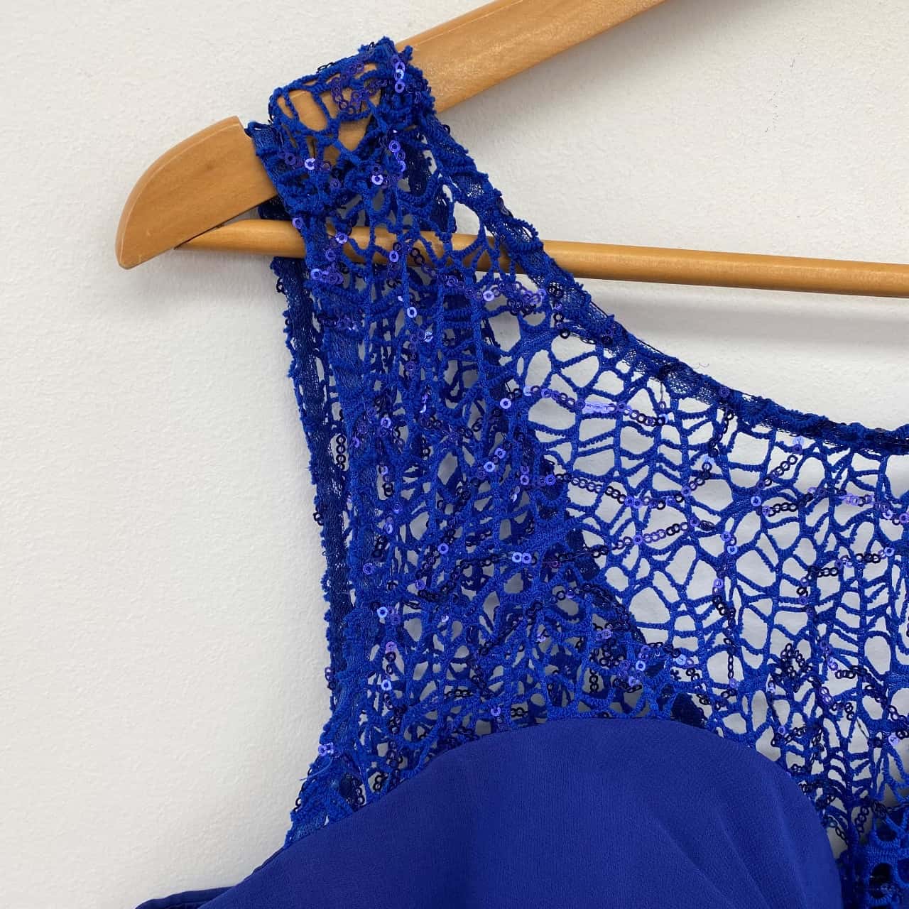 Miss Anne Navy Blue Embellished Maxi Dress Size 20