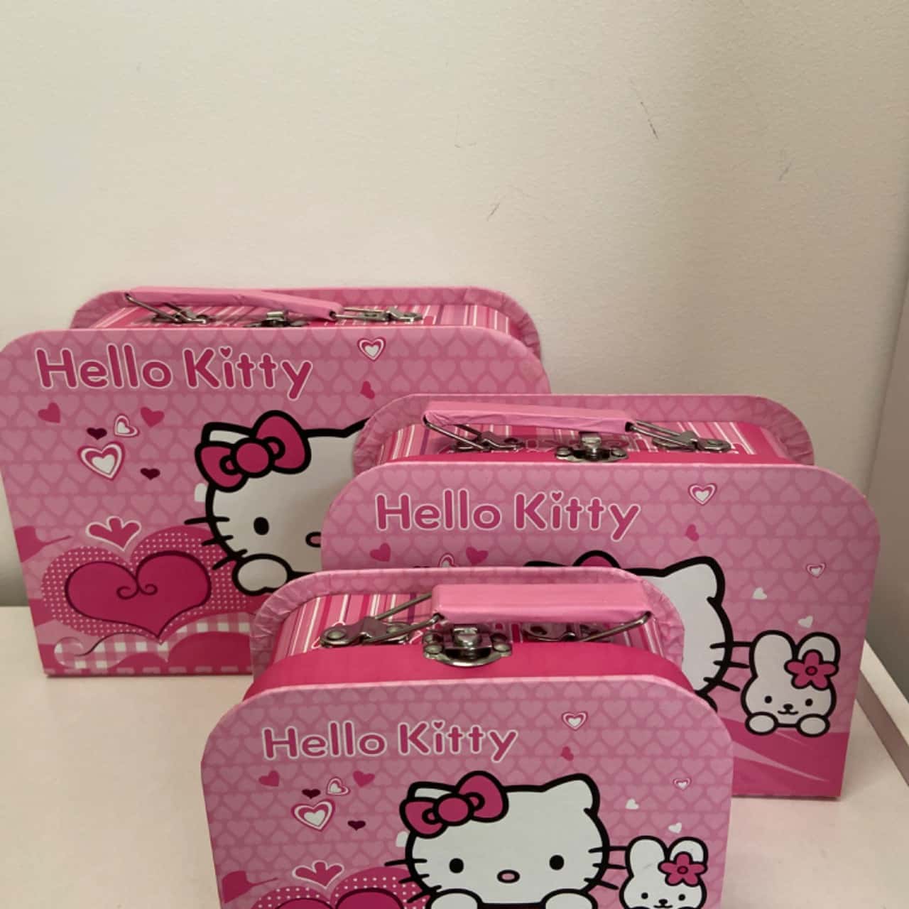 Set of 3 Hello Kitty Hardboard cases . (s)