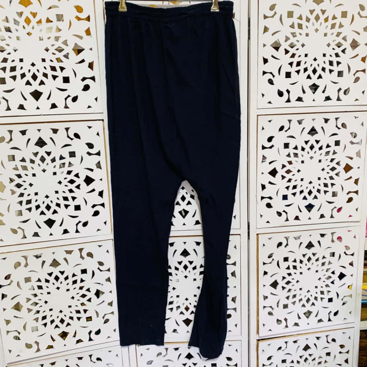 SCANLAN THEODORE Navy Blue Cross Crouch Silk Pant(s) - New Without Tags ...