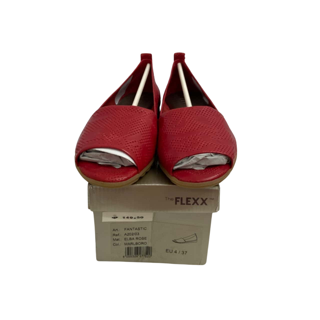 The Flex Size 37 Red Open Toe Shoes