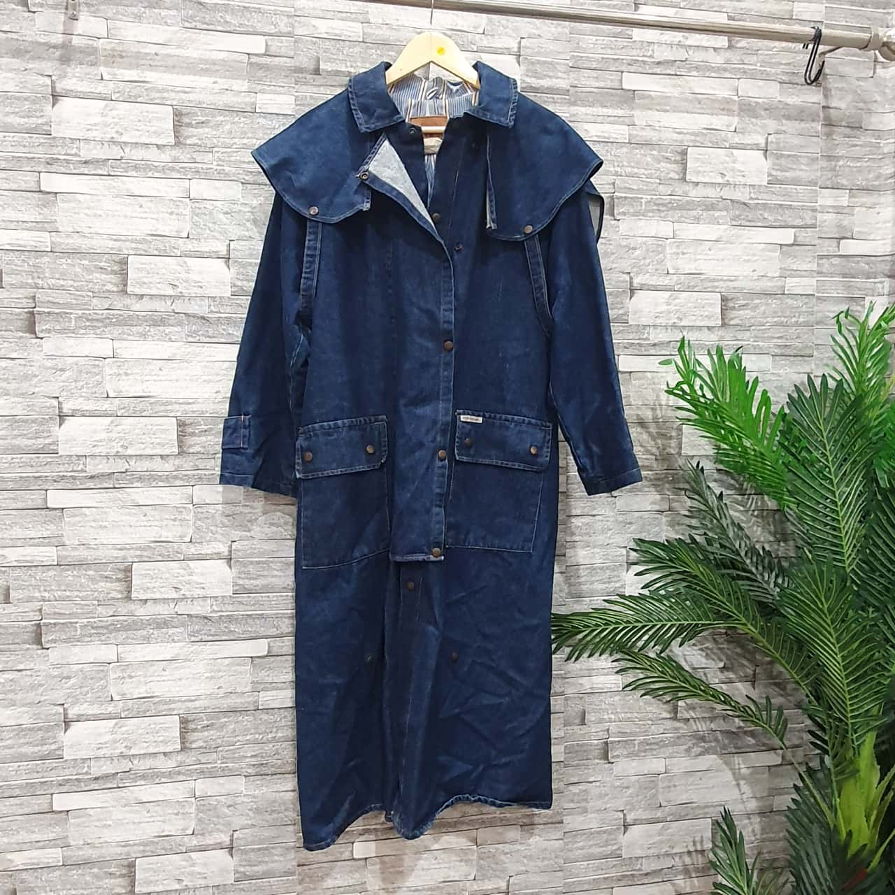 Vintage Morrisons Australia Unisex Size S Full-length Denim Duster Coat ...