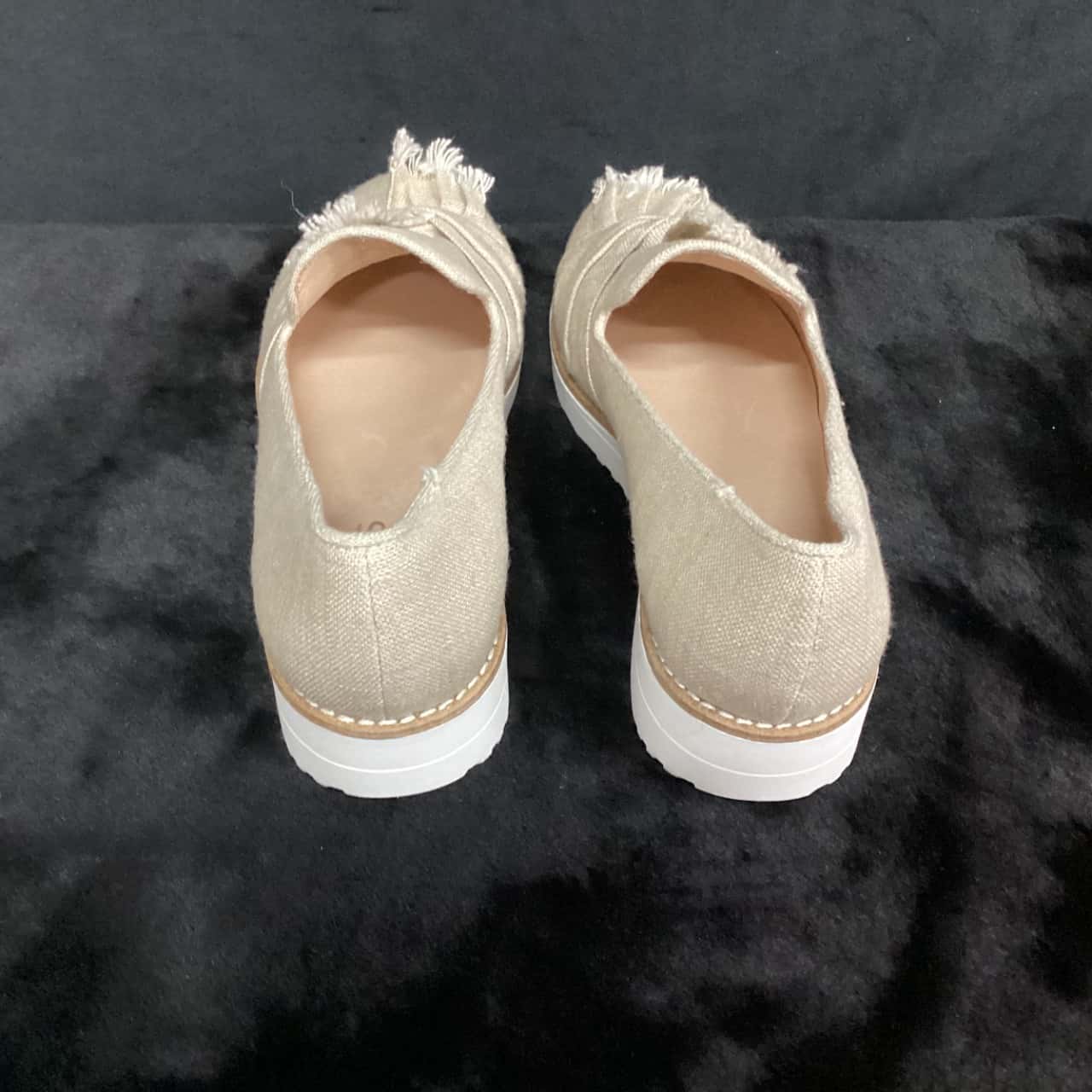 Midas Canvas Flats Womens Size 38 Beige (s)